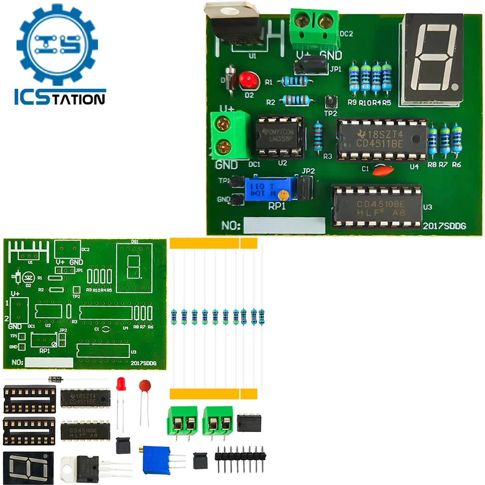 DIY-Electronic-Kit-Counter-Controller-Soldering-Project-Practice-Suite ...
