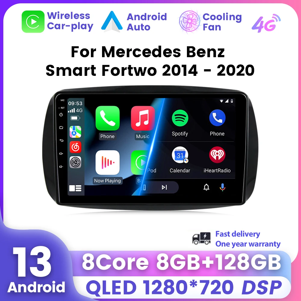 For-Mercedes-Benz-Smart-Fortwo-3-C453-A453-W453-2014-2020-Car-Radio ...