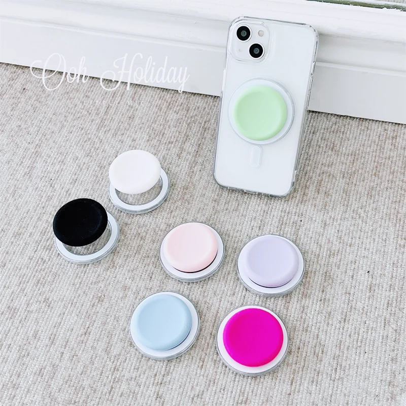 2024 Cute Silicone Magnetic Phone Grip For iPhone 14 15 Plus 13 12 11 ...