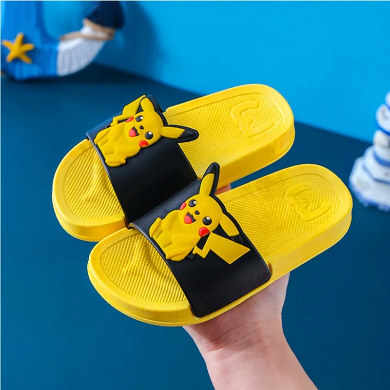 Pokemon Pikachu Figures Children's Anime Slippers Summer Cartoon Shoes ...