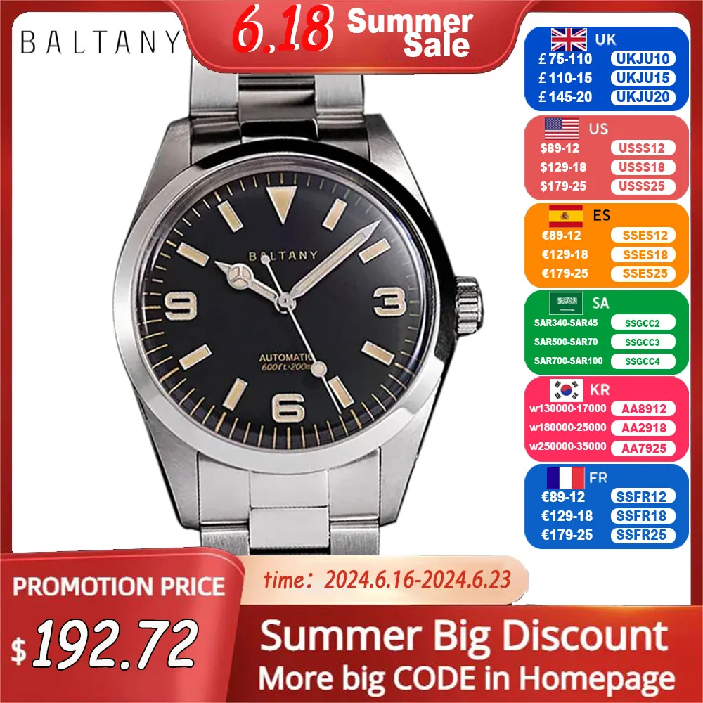 Baltany-Watches-S4035-Vintage-Explorer-Homage-Stainless-Steel ...