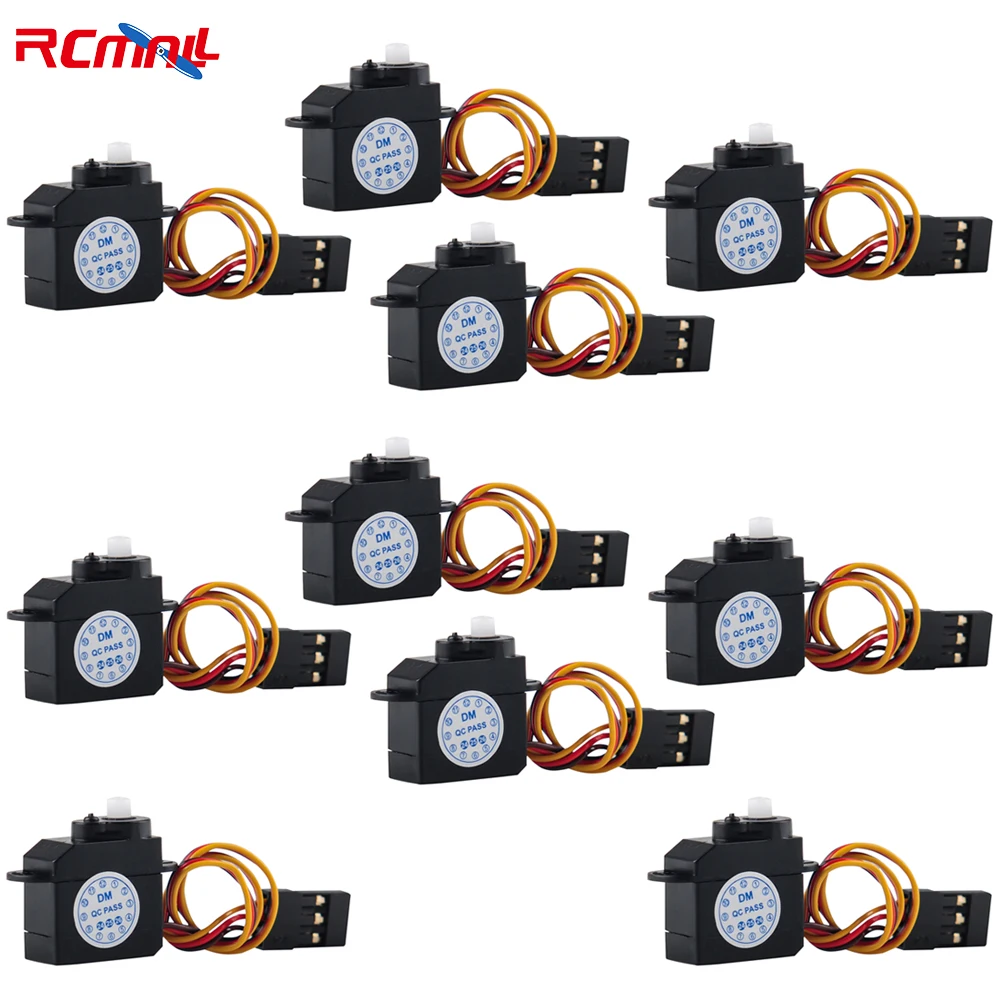 RCmall-10Pcs-DM-S0020-Micro-Servo-2g-with-JR-Connector-3-7V-5V-for-RC ...