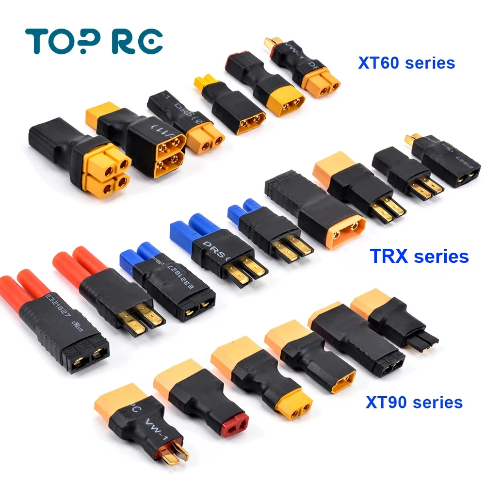 Adapter XT30 XT60 XT90 T Plug Deans EC5 EC3 Female to Male HXT 4MM Connectors Plug RC Lipo ...