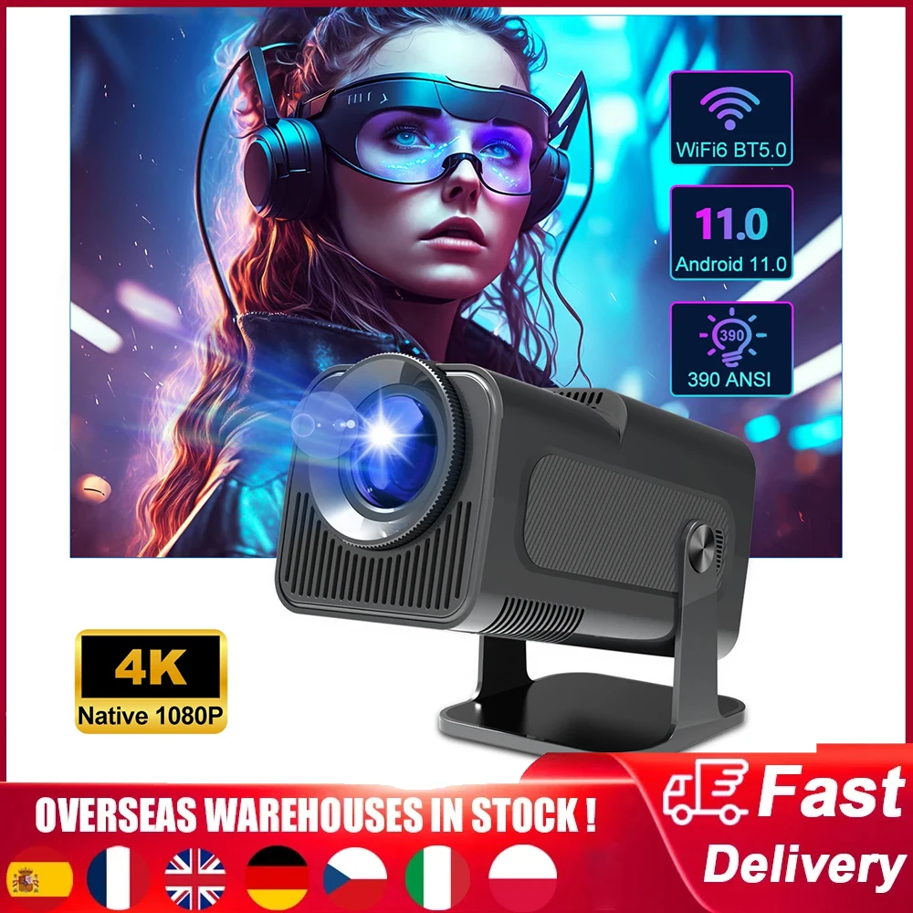 Android11-Projector-1920-1080P-4K-Wifi6-390ANSI-AllwinnerH713-180 ...
