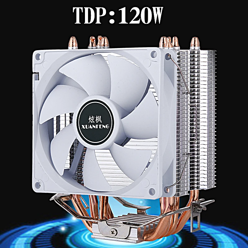 PC-Air-cooled-Processor-4-Heat-Pipe-CPU-Cooling-Fan-Suitable-For ...