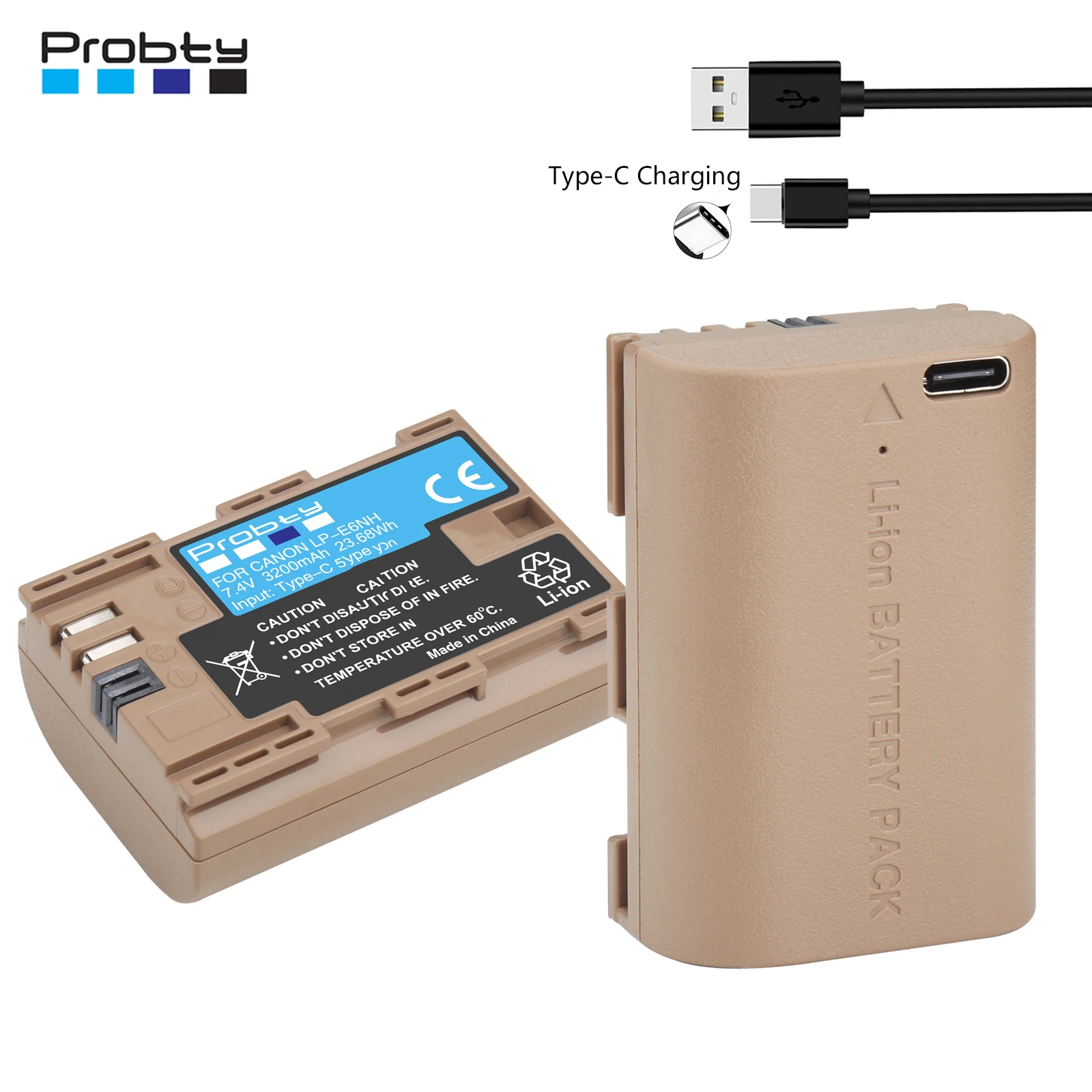 3200mAh-LP-E6NH-LPE6NH-Rechargeable-Battery-with-Type-C-Input-For-Canon ...