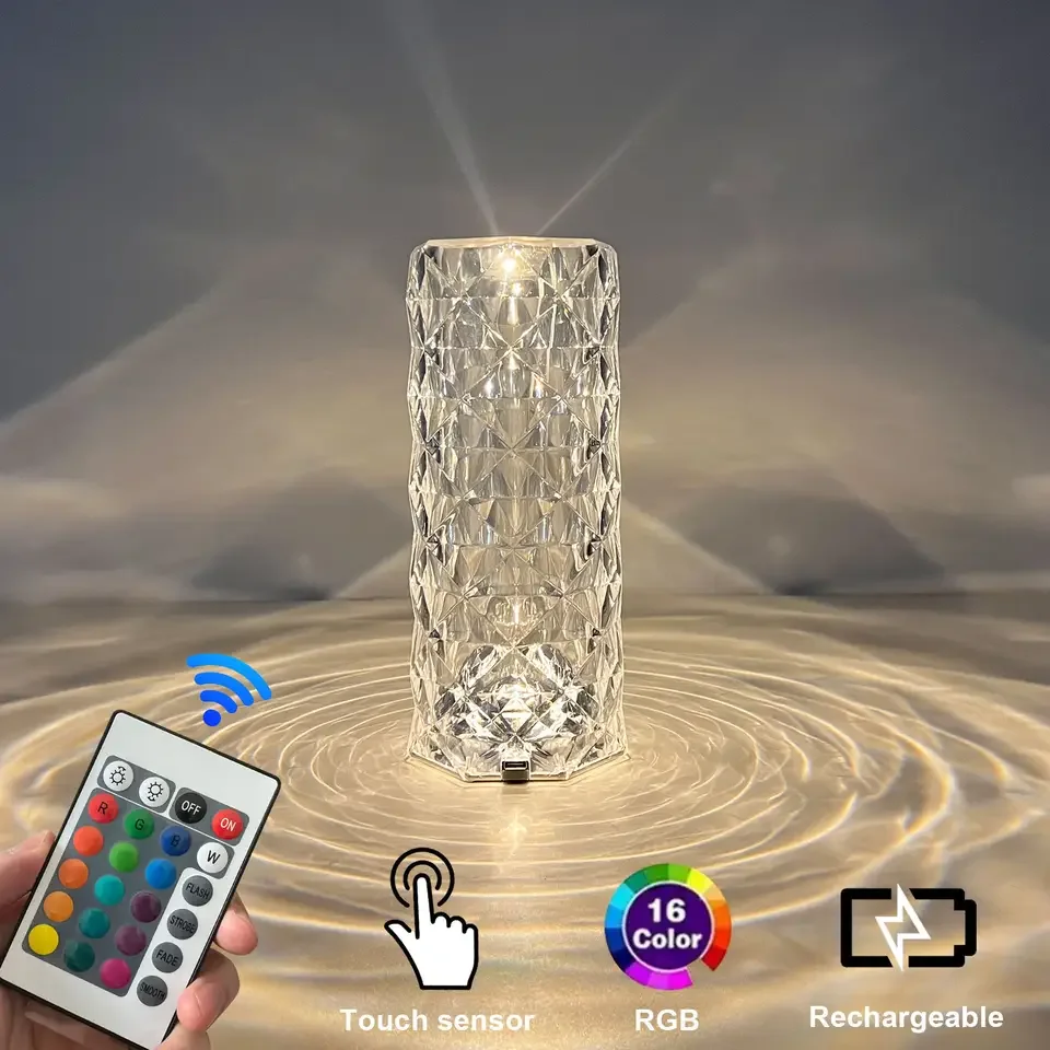 Acrylic-Crystal-Table-Lamp-Touch-Induction-Charging-Night-Light-Bar ...
