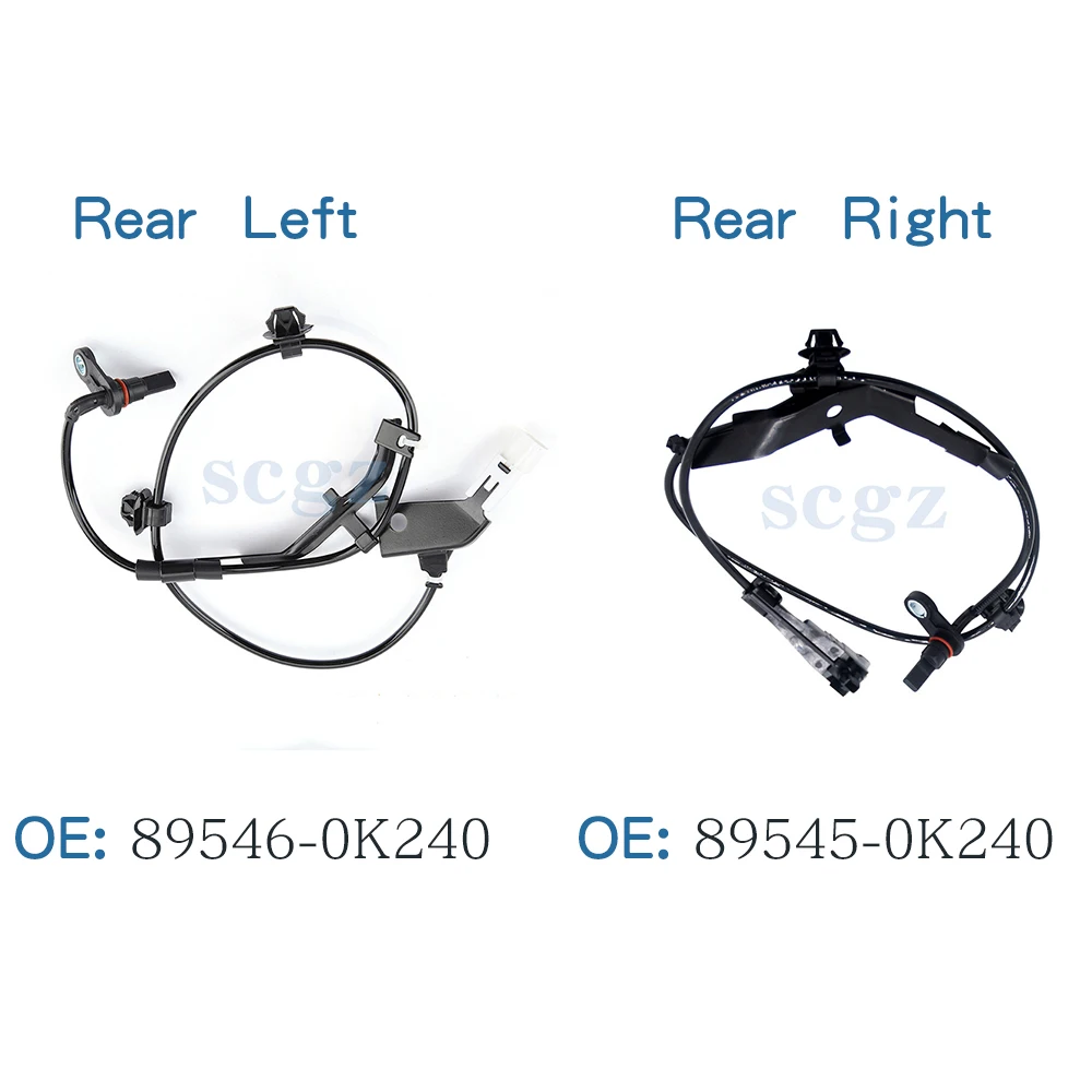 89545-0K240 89546-0K240 REAR LEFT & RIGHT ABS SPEED SENSOR FOR T-OYOTA ...