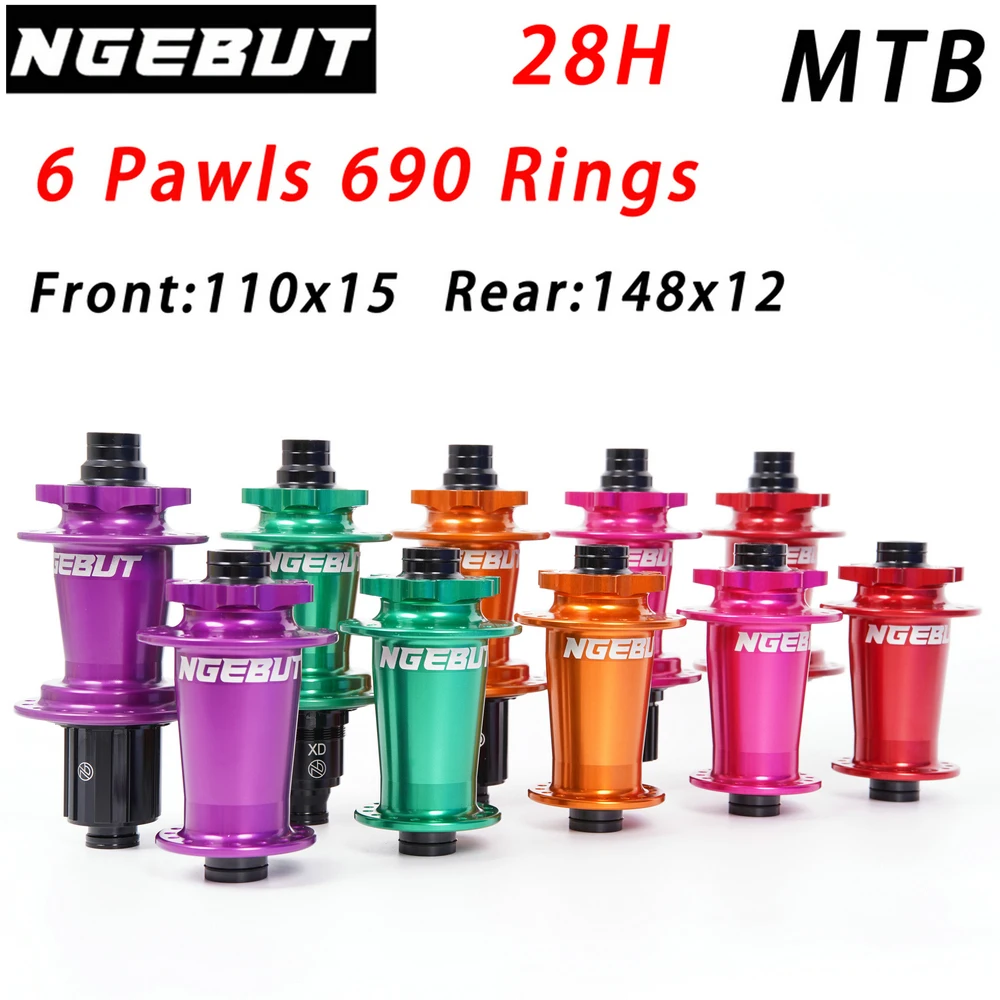 NGEBUT-690-Rings-Bicycle-Hub-color-Sealed-Bearing-6-bolt-Disc-Brake-J ...