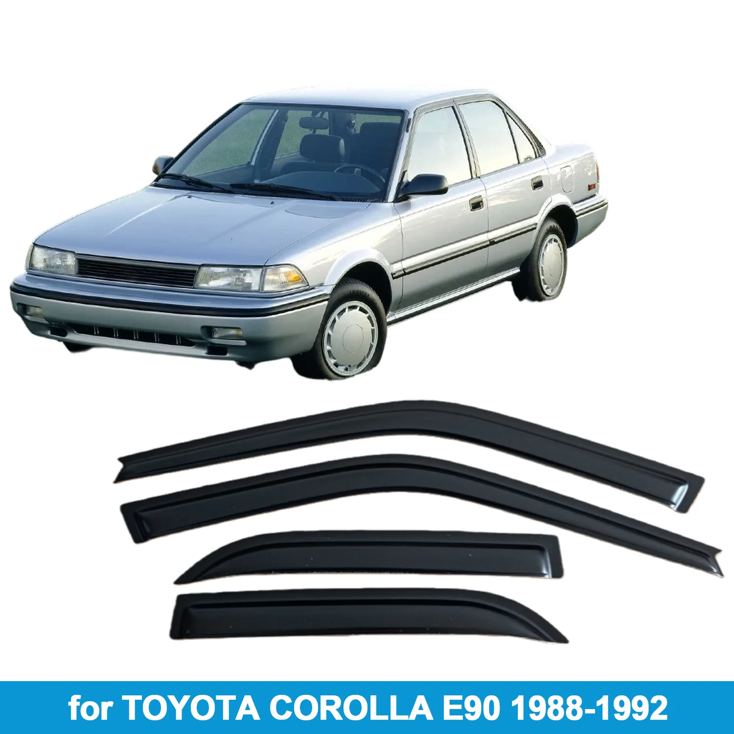 Window Visor for TOYOTA COROLLA E90 1988-1992 Rain Guard Side Vent ...