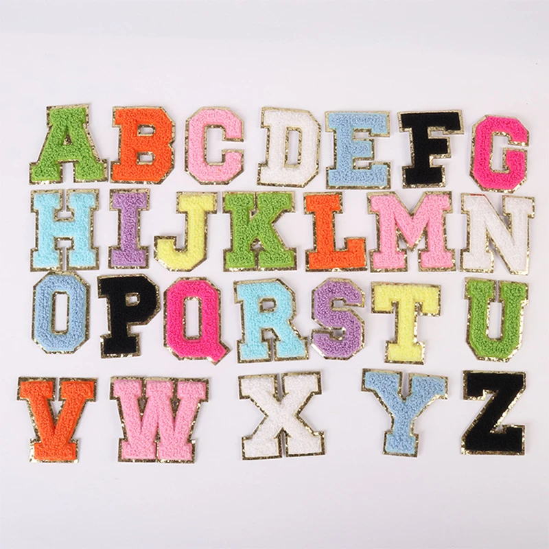 1PC 5.5cm Embroidered Letter Iron on Patch A Z Chenille Letter Patches ...