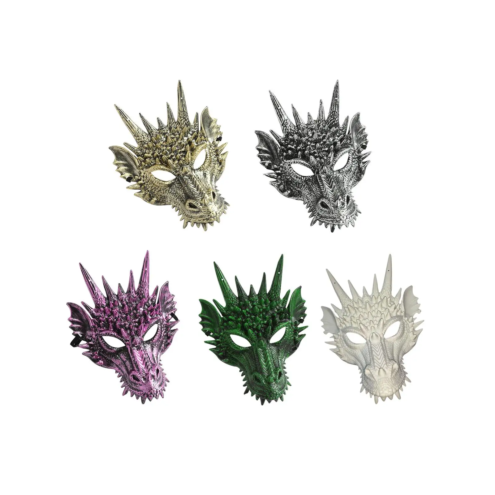 New Halloween Props 3D Dragon Mask Props Animal Headdress Face Mask for ...
