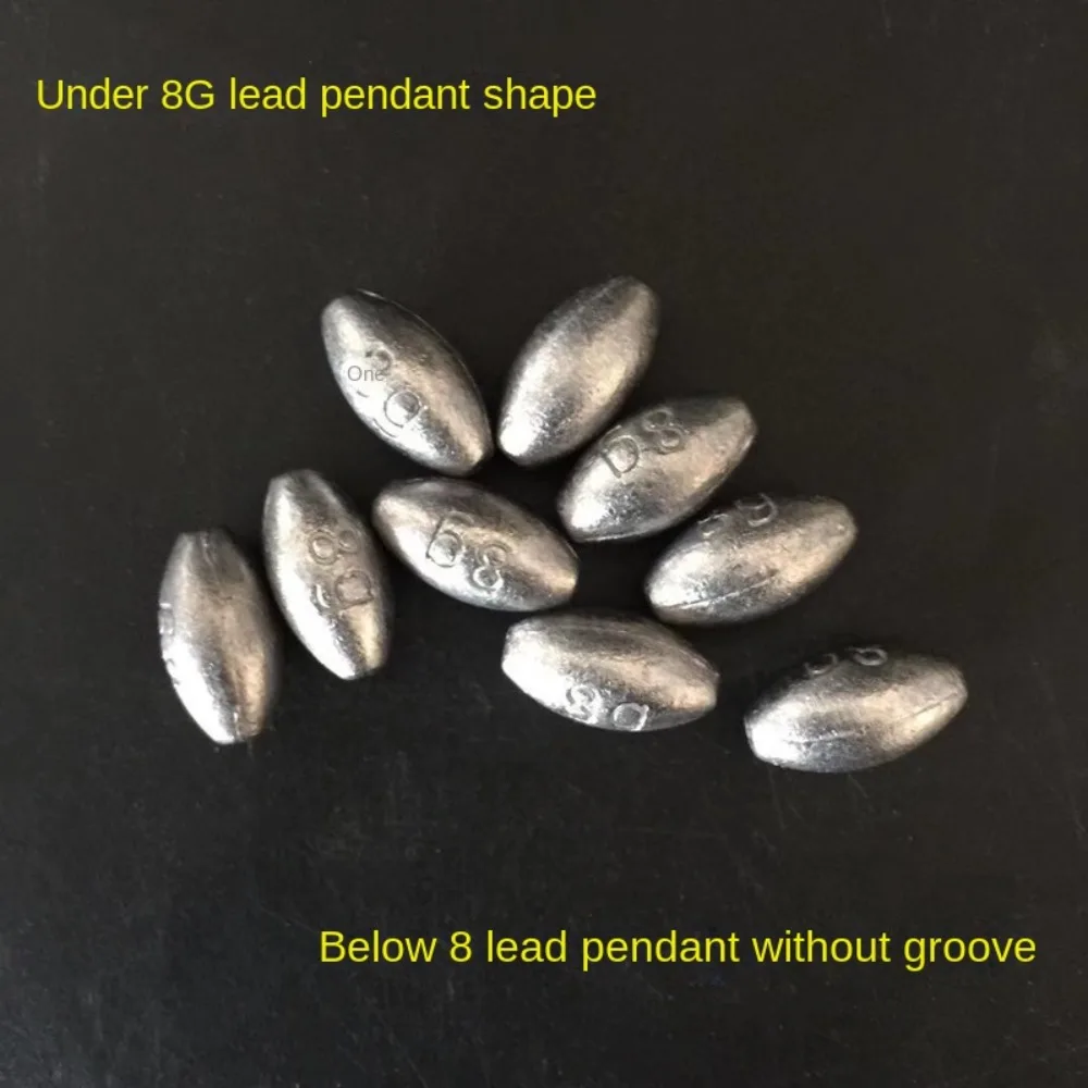 Durable-20-40-60-80-100pcs-Olive-shaped-Fishing-Lead-Sinkers-Hollow ...