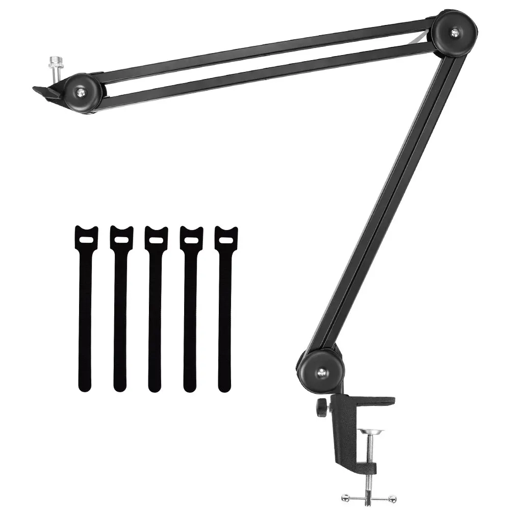 Microphone-Heavy-Duty-Arm-Desktop-Stand-Adjustable-with-5-Ties-Spring ...