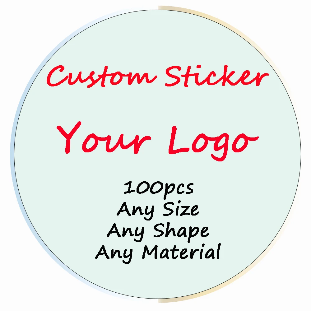 100pcs Custom Sticker Printing Your Own Logo Image Text Kiss Die Cut ...