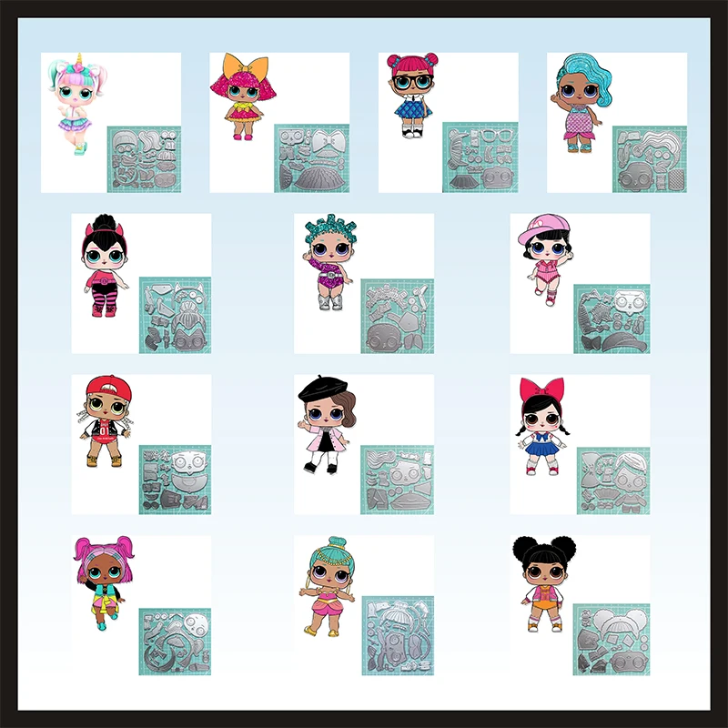 Metal-Cutting-Dies-Cute-Little-Girl-Dies-Stencils-For-Scrapbooking ...