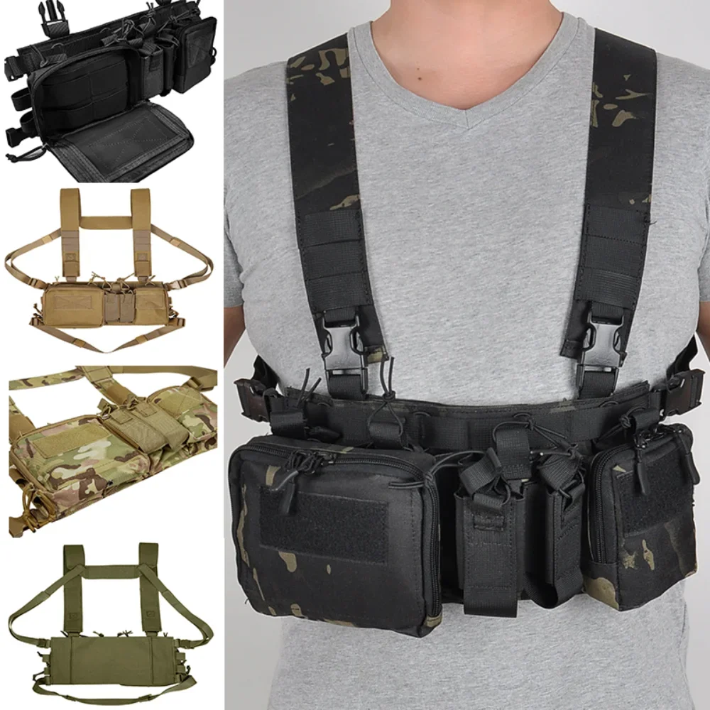 Chest Rig Airsoft Tactical Vest Military Pack Magazine Pouch Holster ...