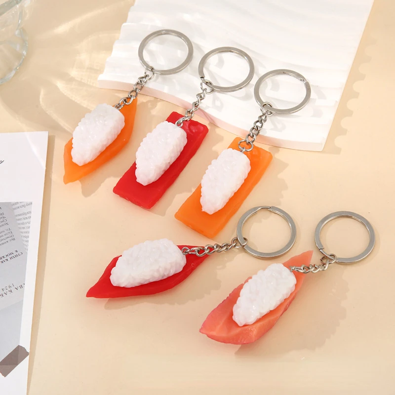 Japanese-Salmon-Sushi-Keychain-Creative-Fashion-Ins-Simulation-Food-DIY ...