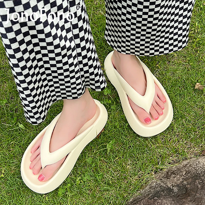 JonoFono Colorful Thongs Sandals Flip Flops Women Men Platform Beach ...