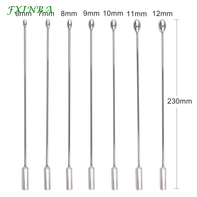 FXINBA 6-12mm Metal Stick Urethral Sound Sex Toys For Men Penis Plug ...