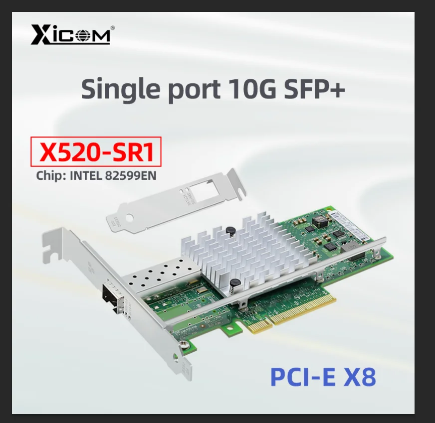 10 Gigabit Ethernet כרטיס רשת Pci Express x8 X520-SR1/SR2 יחיד/כפול SFP ...