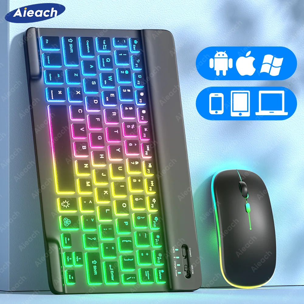 Bluetooth-Wireless-Keyboard-For-Tablet-Cell-Phone-Windows-Android-iOS ...
