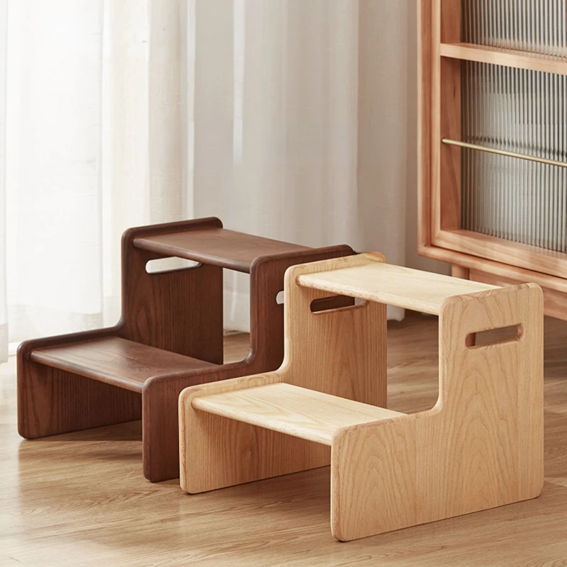 Two-Story-Staircase-Stool-Solid-Wood-Multifunctional-Household-Safety ...