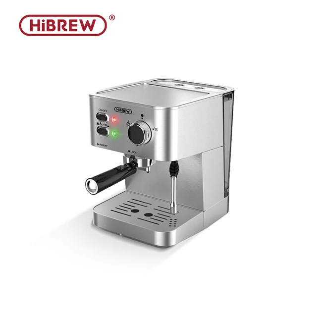 HiBREW 20Bar Espresso Coffee Machine Inox Case Semi Automatic Full Stainless Steel Coffee ...