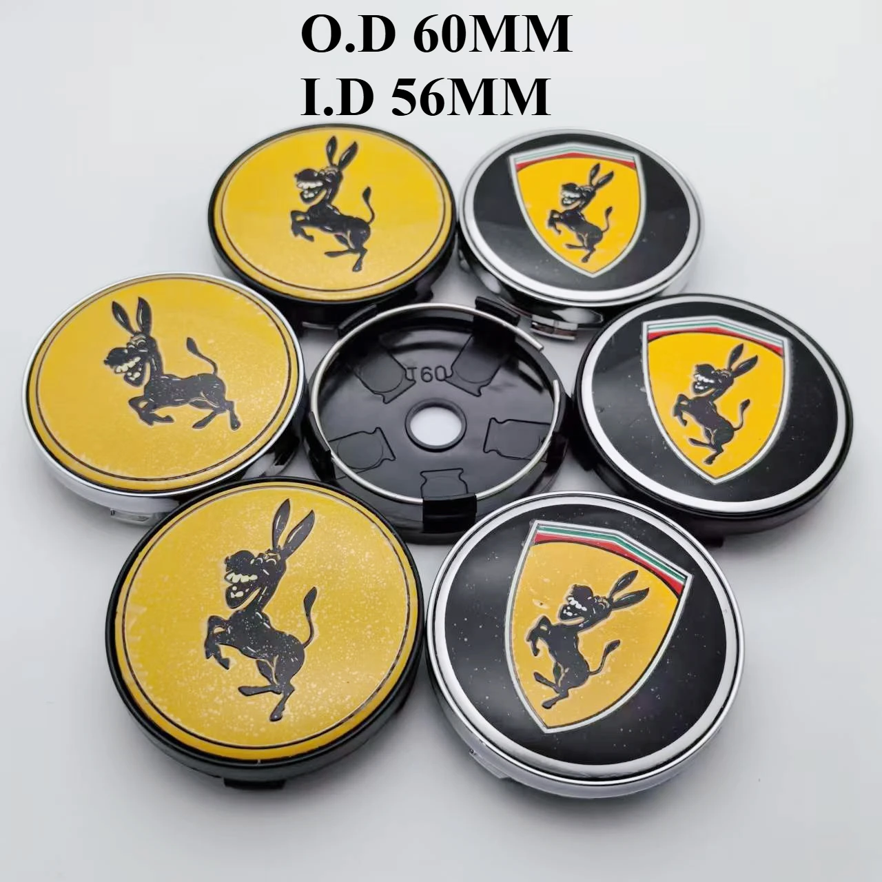 4pcs 60mm ( 56mm i.d) Donkey Logo Emblem Car Wheel Center Caps Rim ...