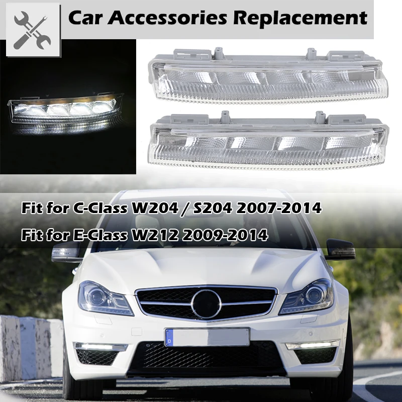 Front Bumper Led Drl Daytime Running Lamp Fog Light Fit For Mercedes ...