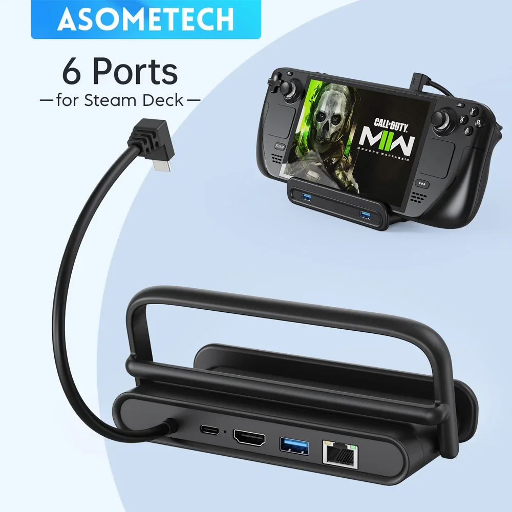Steam-Deck-Docking-Station-TV-Base-Stand-Hub-Holder-Dock-60HZ-USB-C-to ...