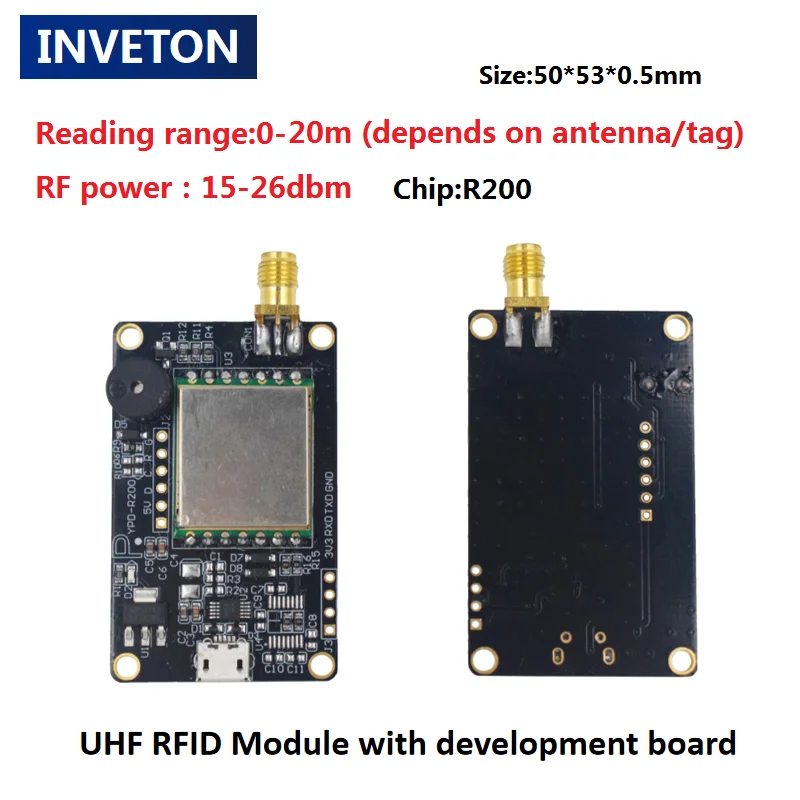 Mini Embedded 0-8M Long Range UHF RFID Reader Module Arduino Raspberry PI 860-960Mhz with One ...