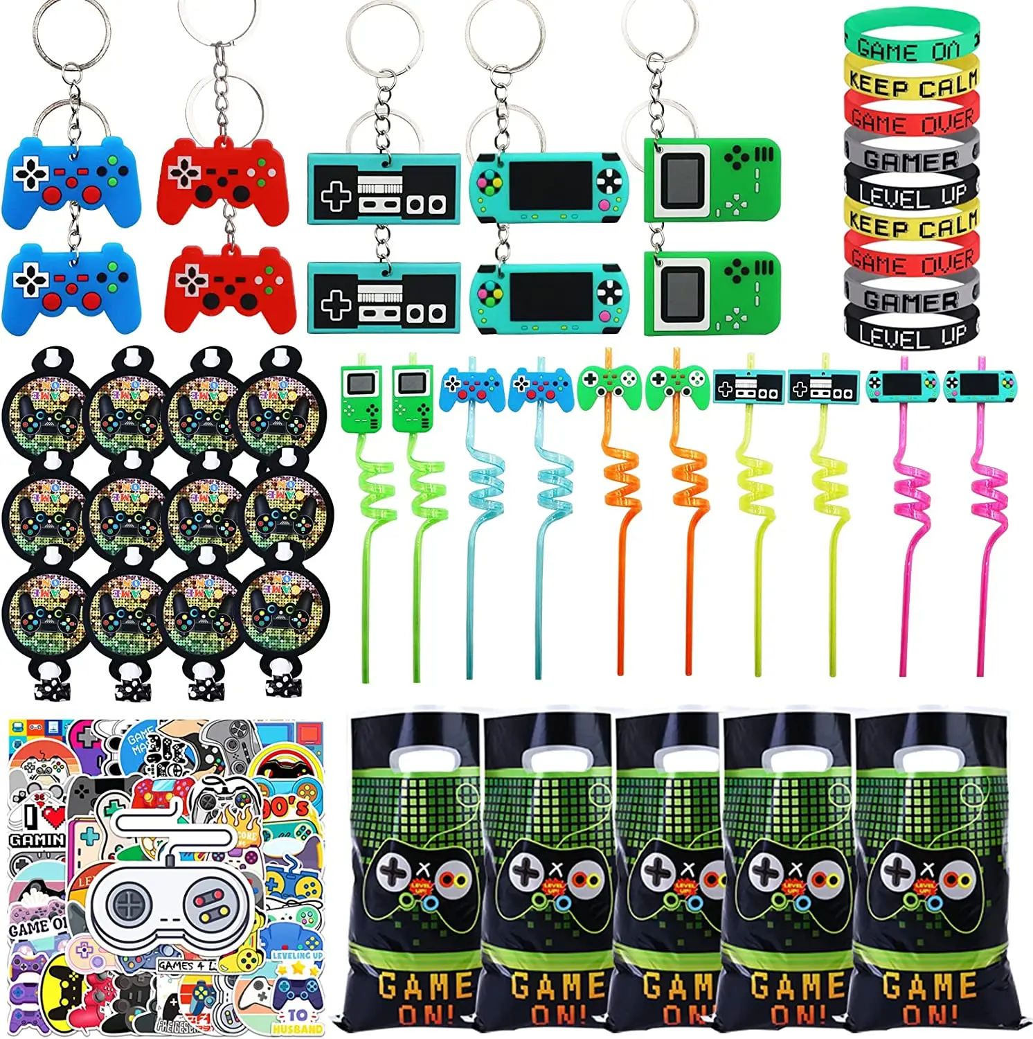 102Pcs Video Game Party Favors for Boys Birthday Party Decorations with ...