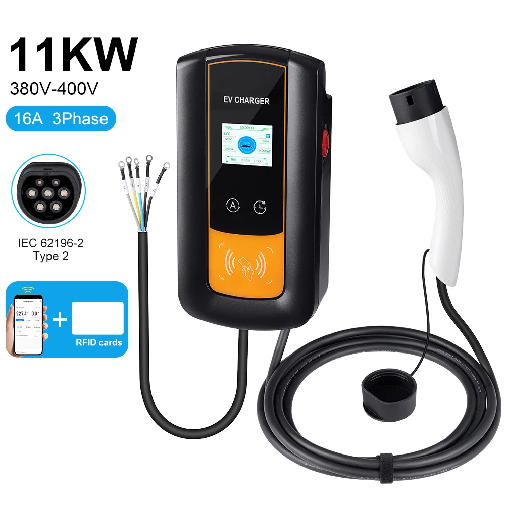 EV-Charger-Type-2-7KW-11KW-22KW-3-Phase-APP-Control-EVSE-Car-Charger ...