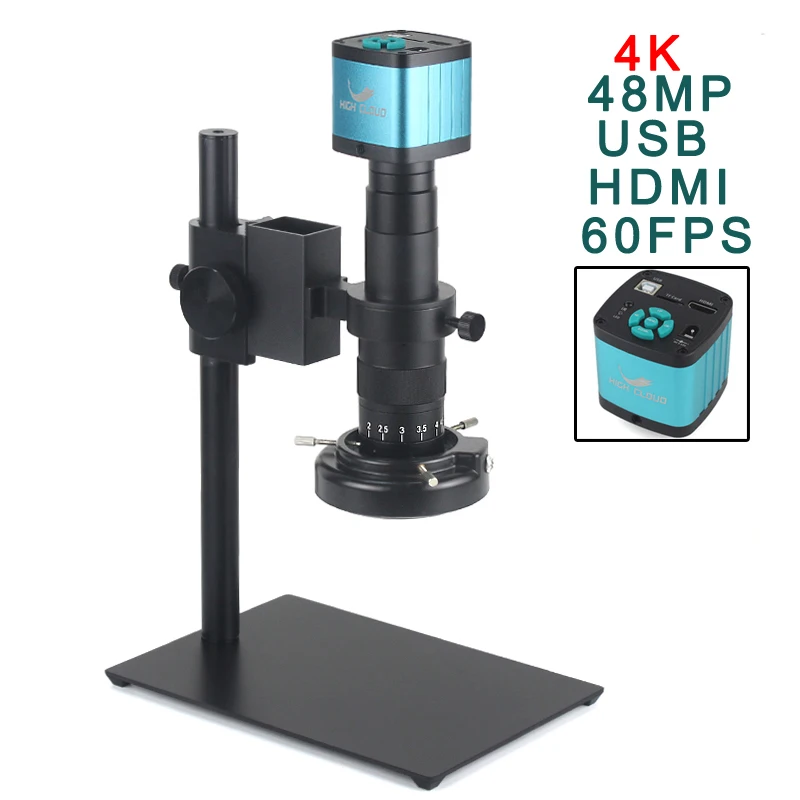48mp 4k 2k hdmi usb câmera de microscópio de vídeo digital industrial ...