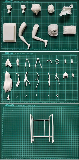 Resin Figure Kit uniform girl エディス 1/6 Unpainted Garage Resin Kit Model GK