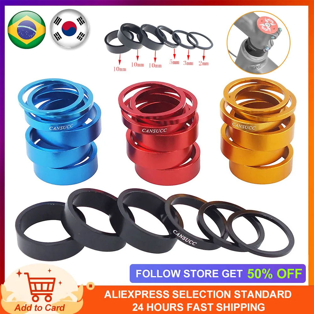 6-Pcs-set-Bike-Headset-Washer-Aluminum-Alloy-Mountain-Bicycle-Front ...