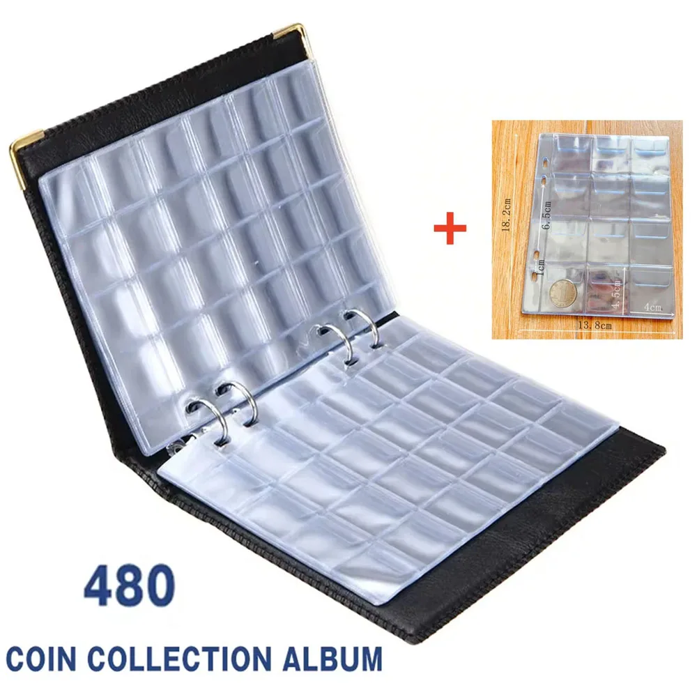 480Pockets Coin Collection Book Coin Collection Holder Album With ...