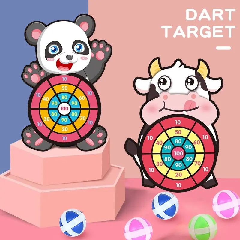 Dart-Board-Throw-Ball-Dartboard-Target-Sticky-Ball-Cartoon-Animal ...