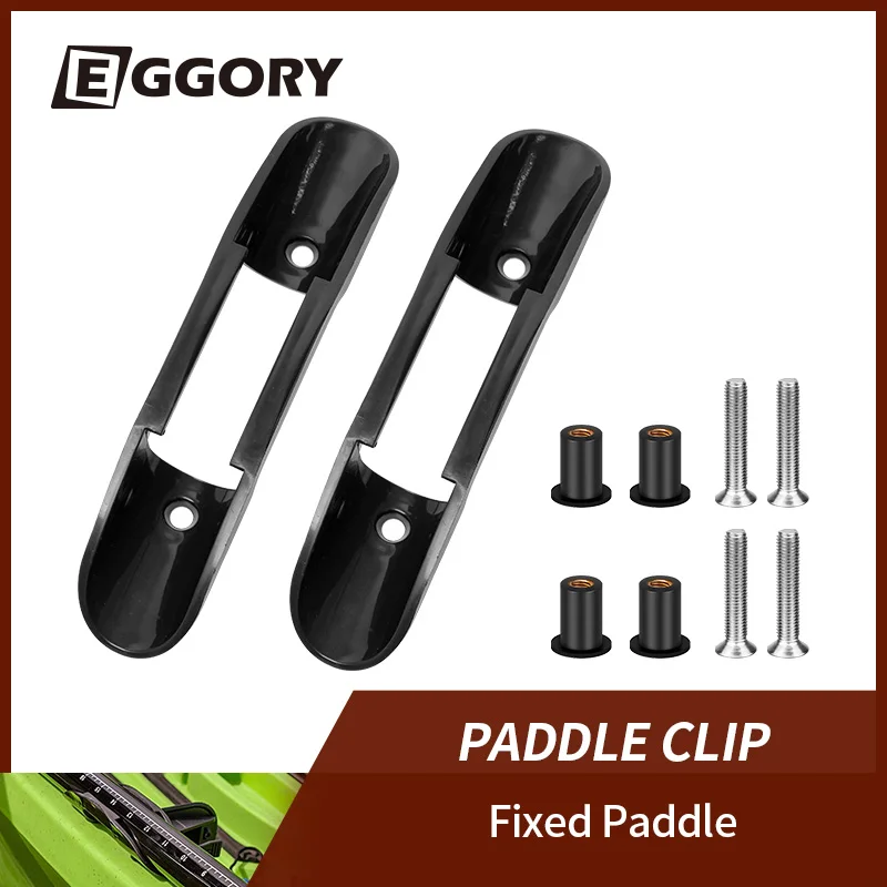 EGGORY Paddle Clips Holders Universal Paddle Fixing Buckle Keeper With Screws Nuts For Water ...