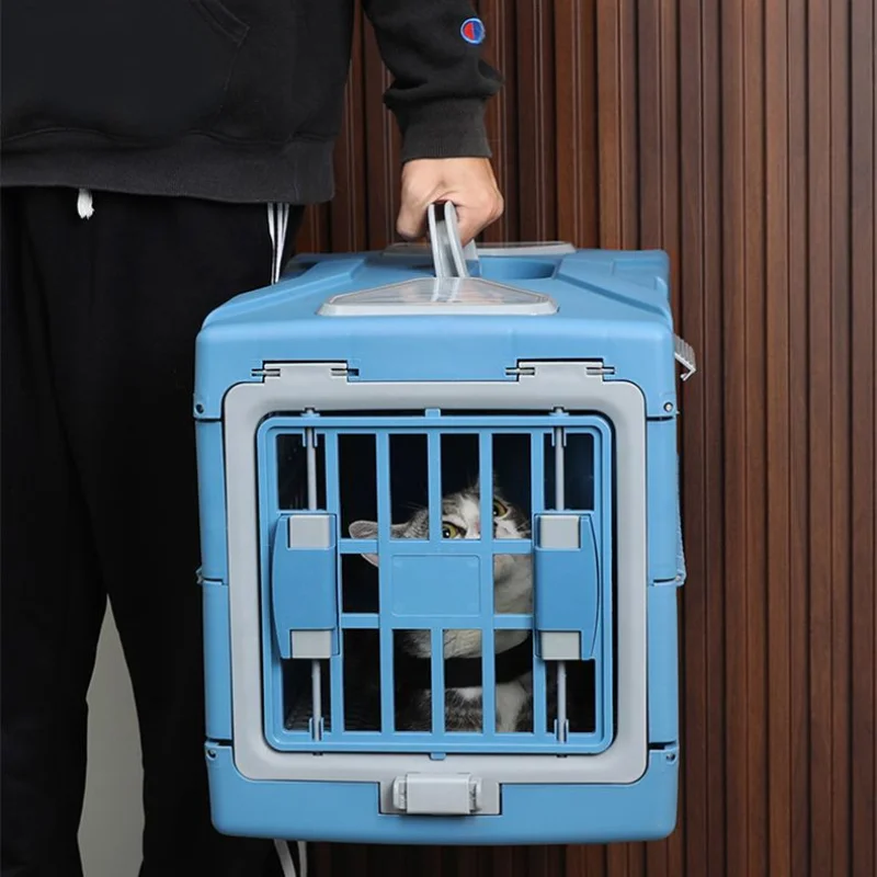 Portable-Foldable-Pet-Airline-Box-Ventilated-and-Breathable-Pet-Cage ...