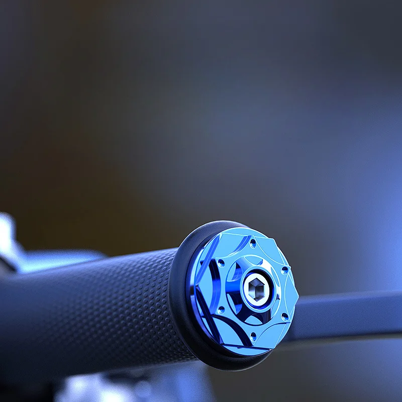 2PCS-Motorcycle-Handle-Bar-Ends-Grips-Moto-CNC-Metal-Handlebar ...