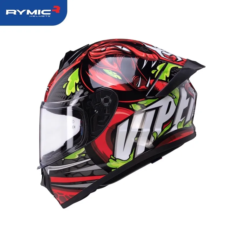 Casco de motocicleta RYMIC para mujer, con certificación DOT ECE, para carreras, para montar en ...