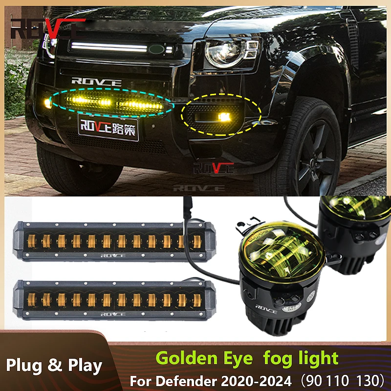 ROVCE-Golden-Eye-Fog-Light-For-Land-Rover-Defender-2020-2023-90-110-130 ...