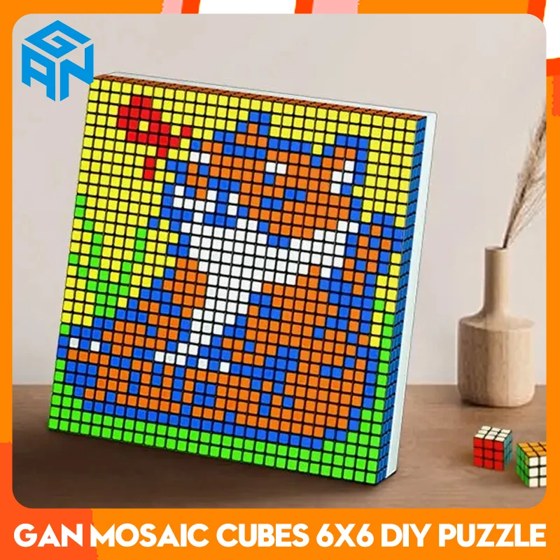 Gan-Mosaic-Cubes-6x6-DIY-Puzzle-Magic-Cube-Magnetic-10x10-Creative-Cube ...