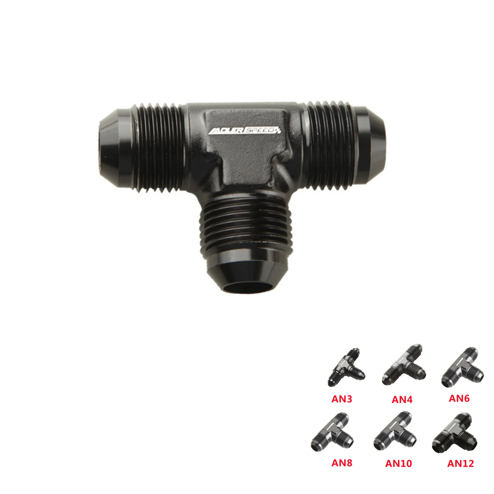 Aluminum-Alloy-AN-Male-Thread-Flare-Tee-Union-T-Pipe-Fuel-Hose-Fitting ...