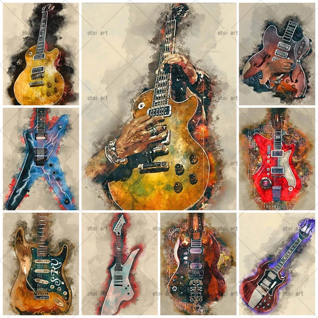 Lukisan Orang Main Gitar