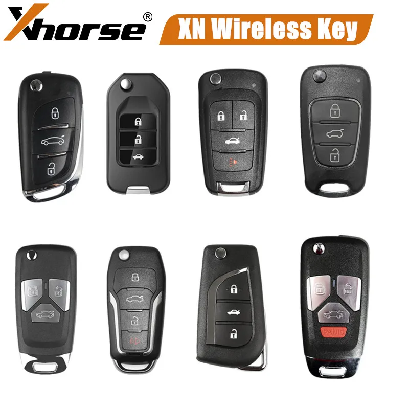 5 Pieces XHORSE XN Wireless Universal Remote Key XNDS00EN XNHO00EN ...