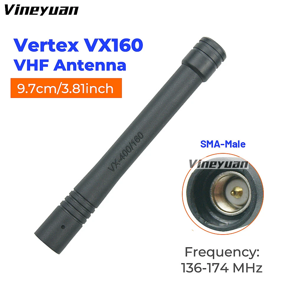9.7cm/3.81 polegada ATV 6B VHF 136 174 MHz Stubby Antena para Vertex Standard VX 130 VX 160 VX ...