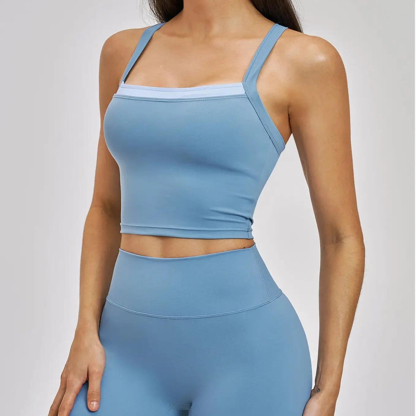 Ningyu Sports Set Cross Back Yoga Leisure Gym Set 2PCS Women Sport ...